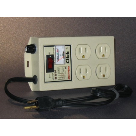 Multitoma de 4 salidas con voltímetro y supresor